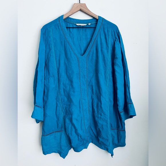 Soft Surroundings | Tops | Soft Surroundings Women Leonie Linen Tunic ...